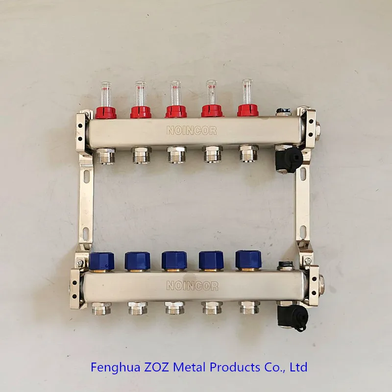 5 Branch Pex Manifold Stainless Steel Radiant Floor Heating Manifolds ...