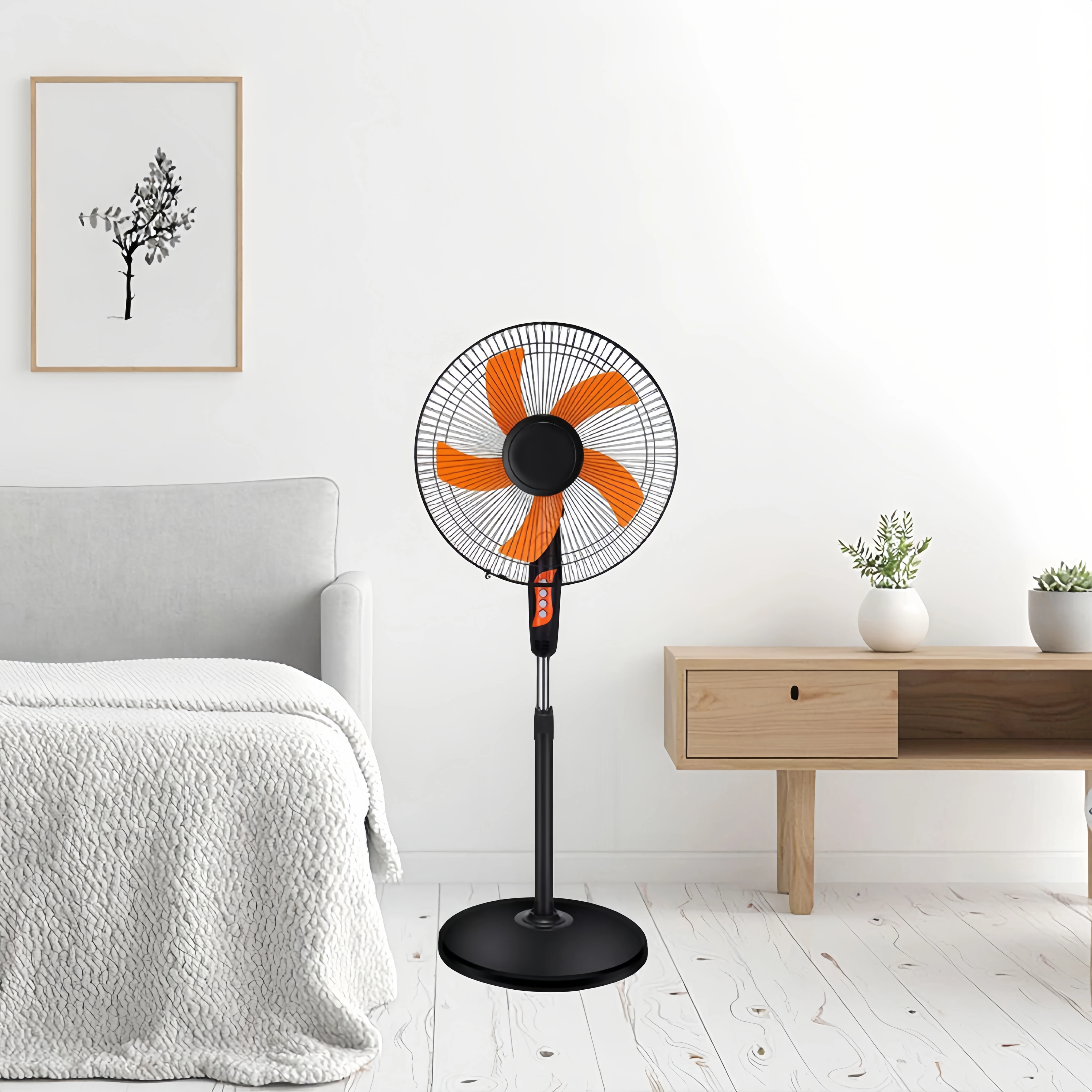 Eu Ce16 Inch Fan Factory Manufacturing Electric Standing Fan Orange ...