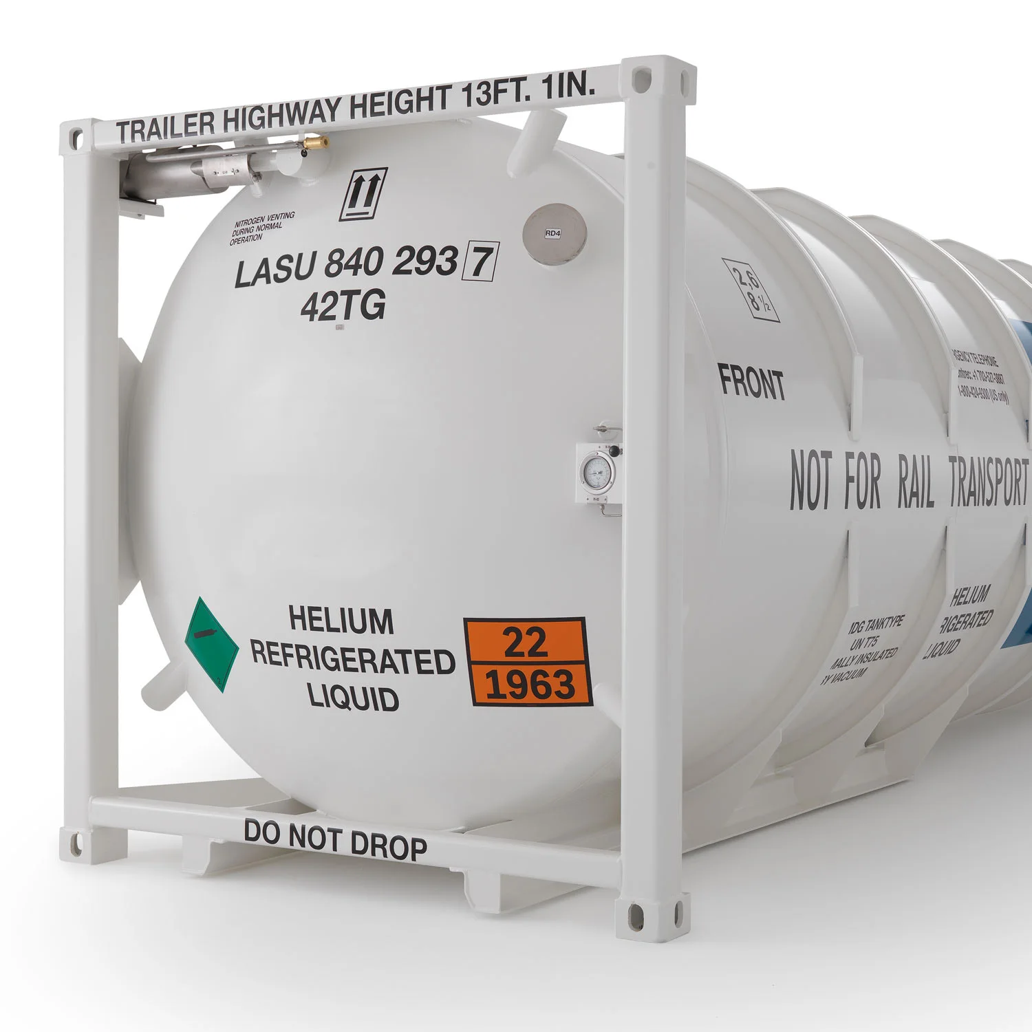 Liquid helium refrigeration container ISO T75 Tank 20CBM customization ...