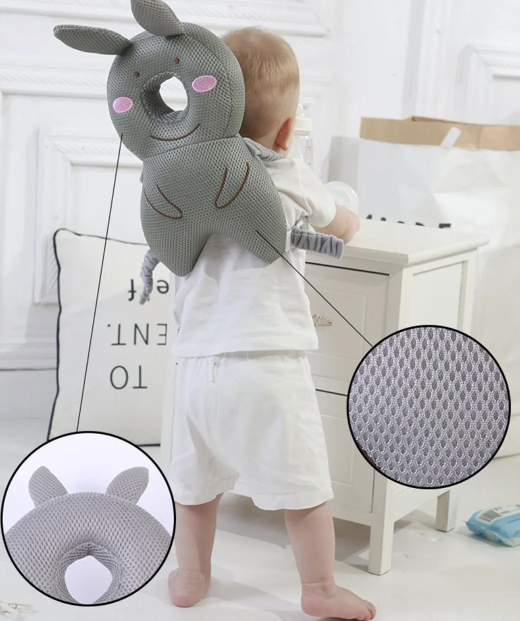 Baby Safety Summer Mesh Breathable Helmet Head Protection Headgear ...