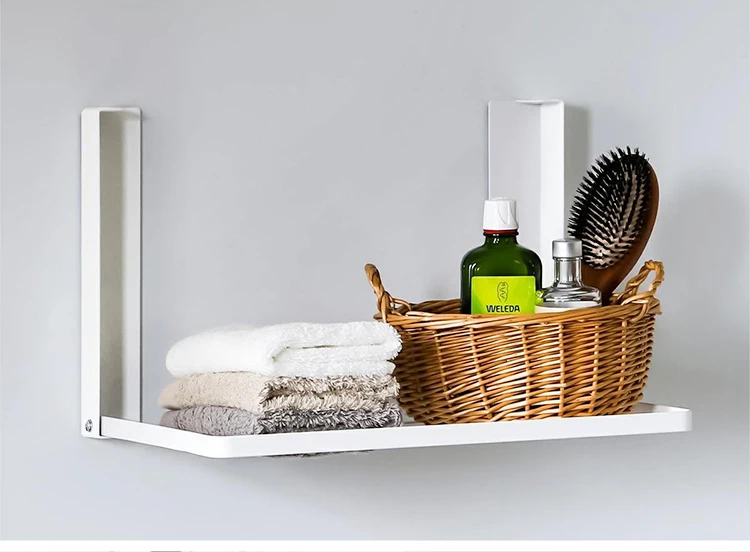 Modern Design Bathroom Metal Magnetic Long Laundry Shelf Folding ...