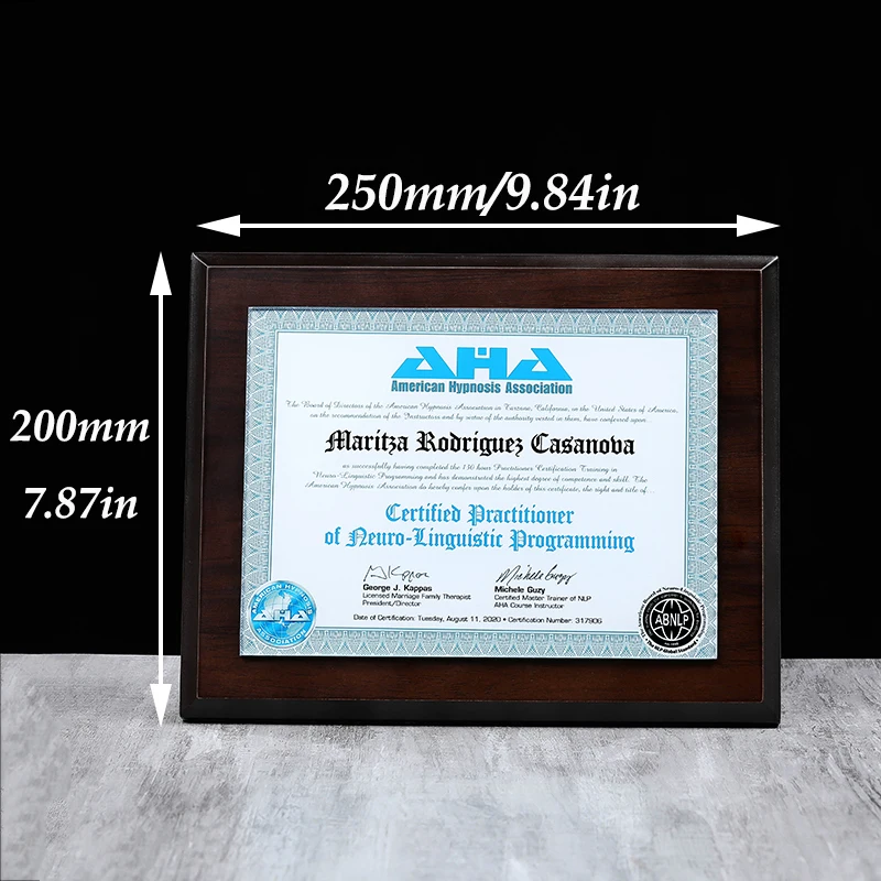 Personalized Wood Engraved Award Plaque - Recognition Service