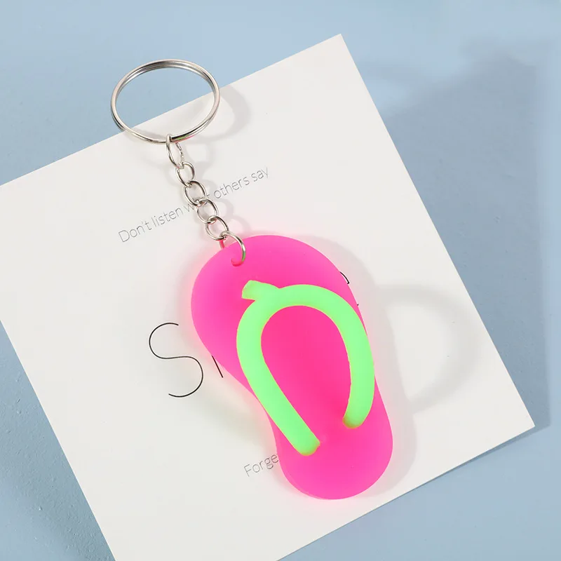 New Fashion Cute 3d Mini Sandals Slippers Pendant Keychain Girl Gift ...