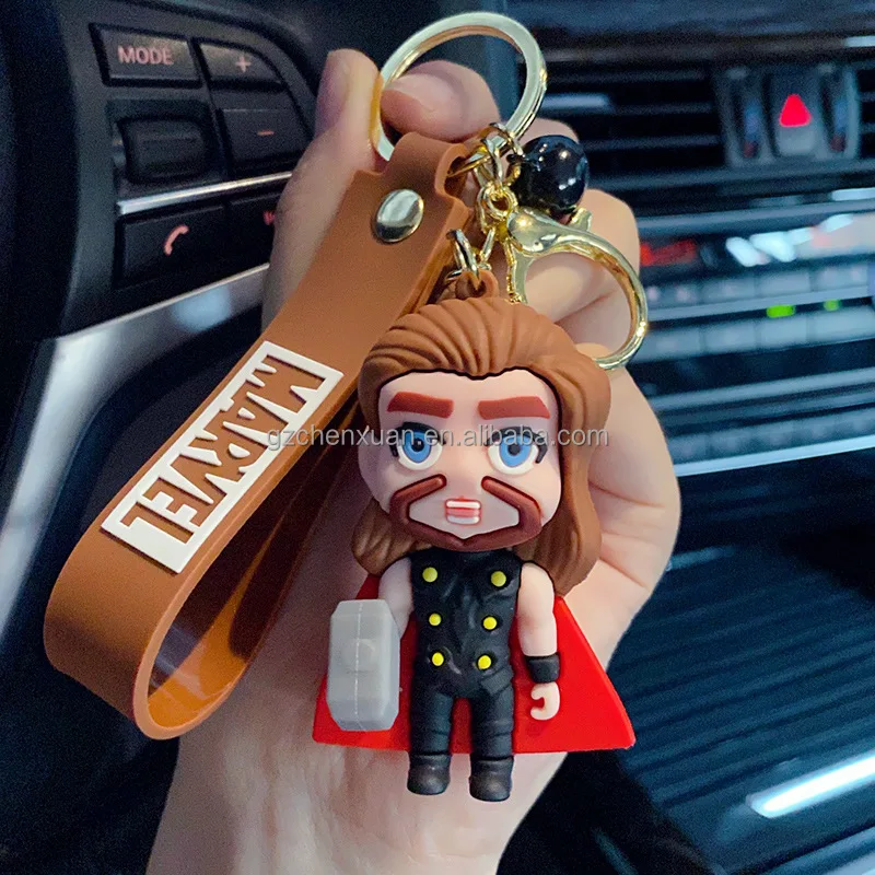 Cartoon Marvel Anime Spider-man Pendant Keychain Holder Key Chain Car ...