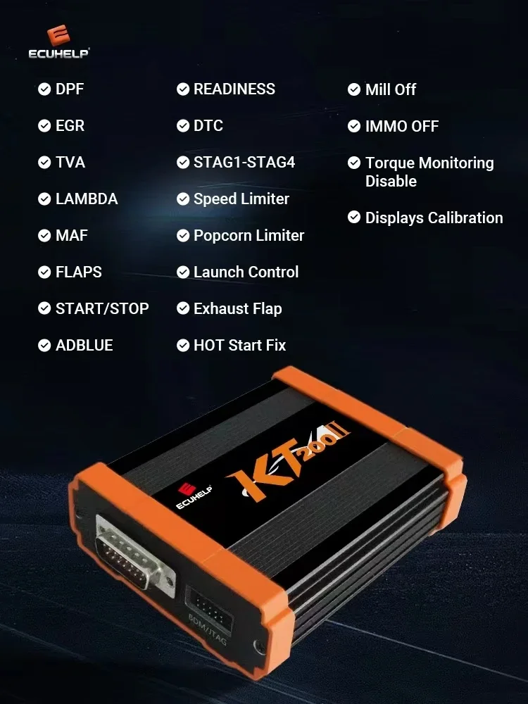 Ecuhelp Kt200 Gen2 Kt200ii Basic Version 2024 New Ecu Programmer Support Ecu Chip Tuning Dtc Obd ...