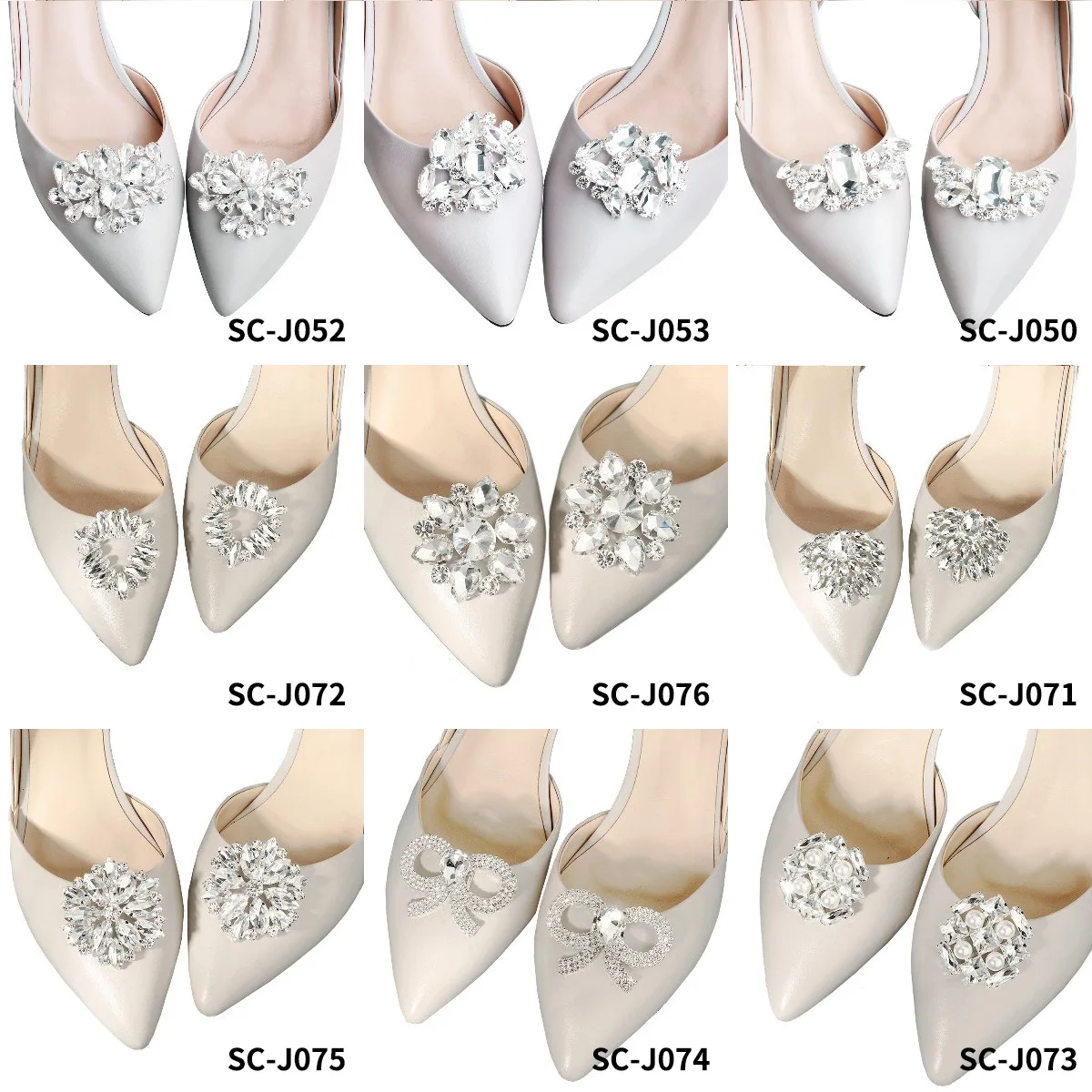 Fashion Detachable Crystal Flower Shoe Charms Diy Bridal Shoes Clip ...