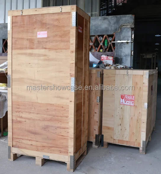 Modern Travertine Veneer Luxury Display Cases LED Lighting Counter Top ...