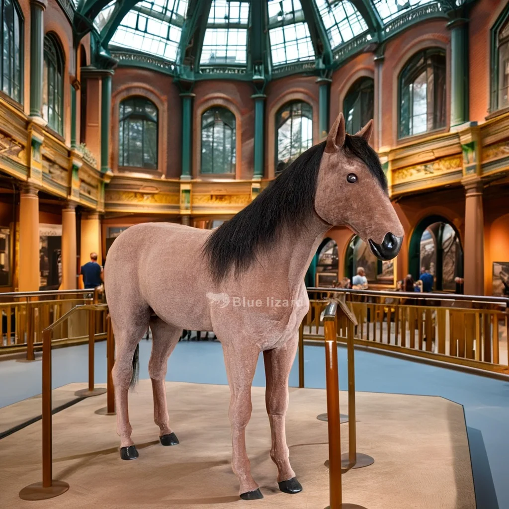 Indoor Life Size Animal Statues Animatronic Animal Realistic Horse ...