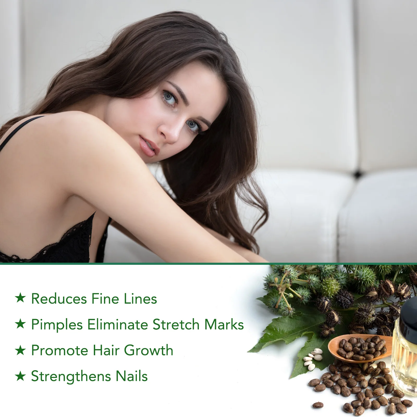 Aliver Pure Natural Hair Nourishing Hydrating Castor Oil Cold Pressed ...