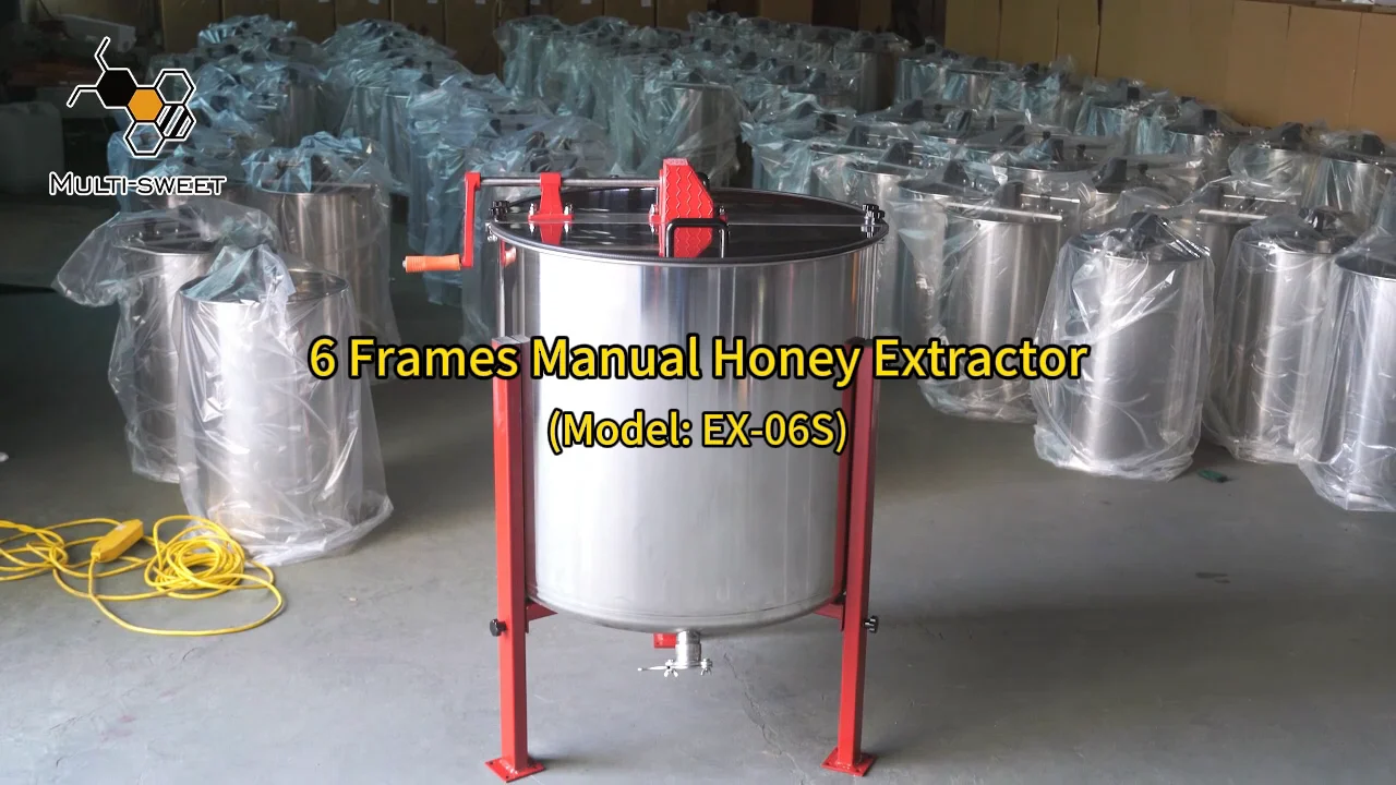 Extracteur De Miel Honey Extractor 220v Equipment 6 Frames Manual Honey ...