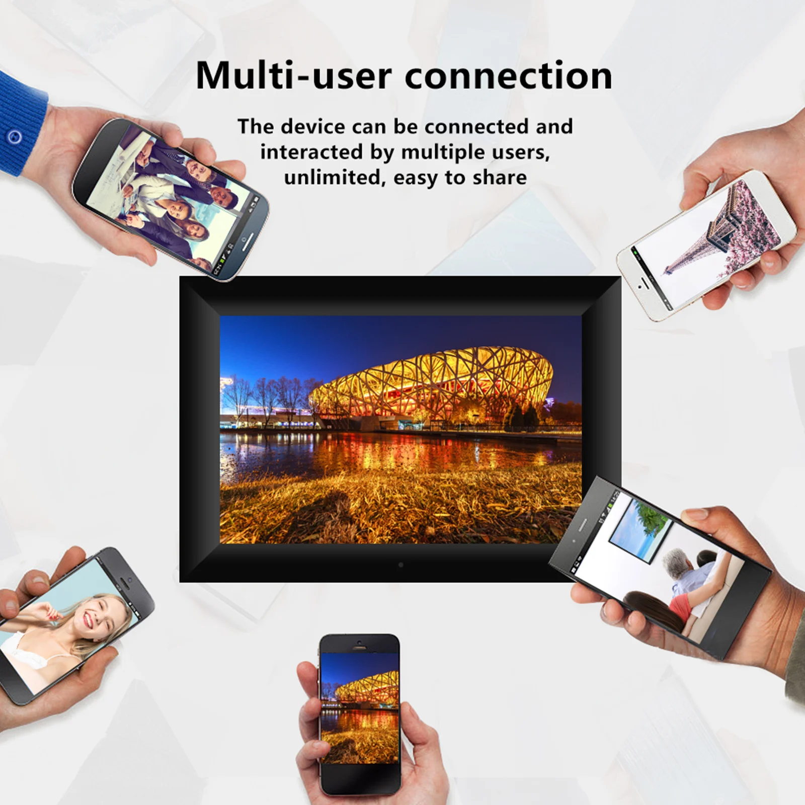 Wirelessly Send Pics to This Smart Digital Photo Frame 10.1 Inch High ...