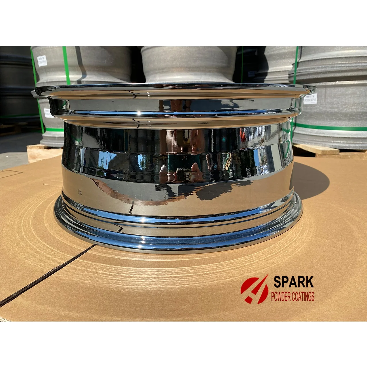 Super Chrome Black Powder Coating - Mirror Effect for Wheels