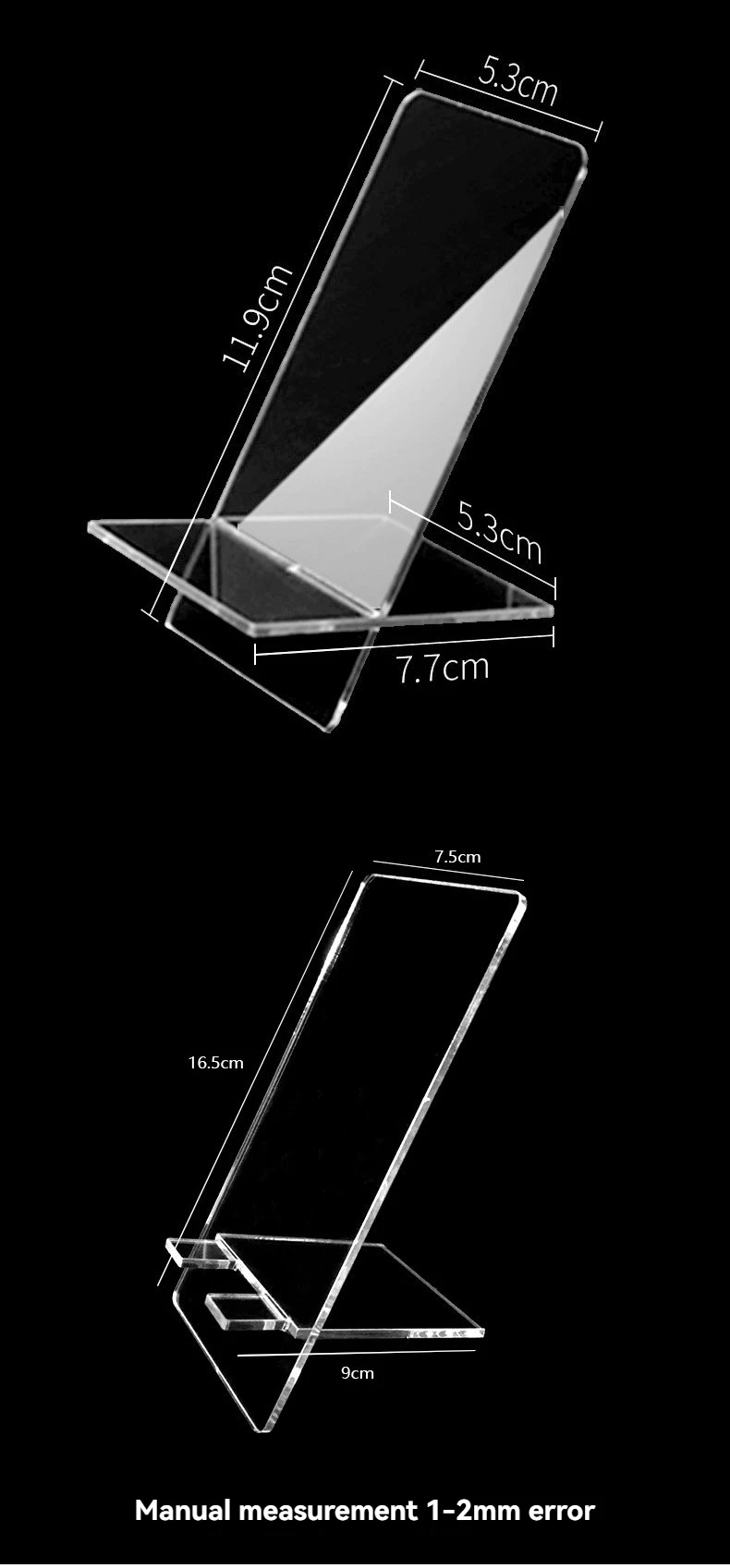 Wholesale Custom Office Clear Acrylic Cell Phone Holder Stand Portable ...
