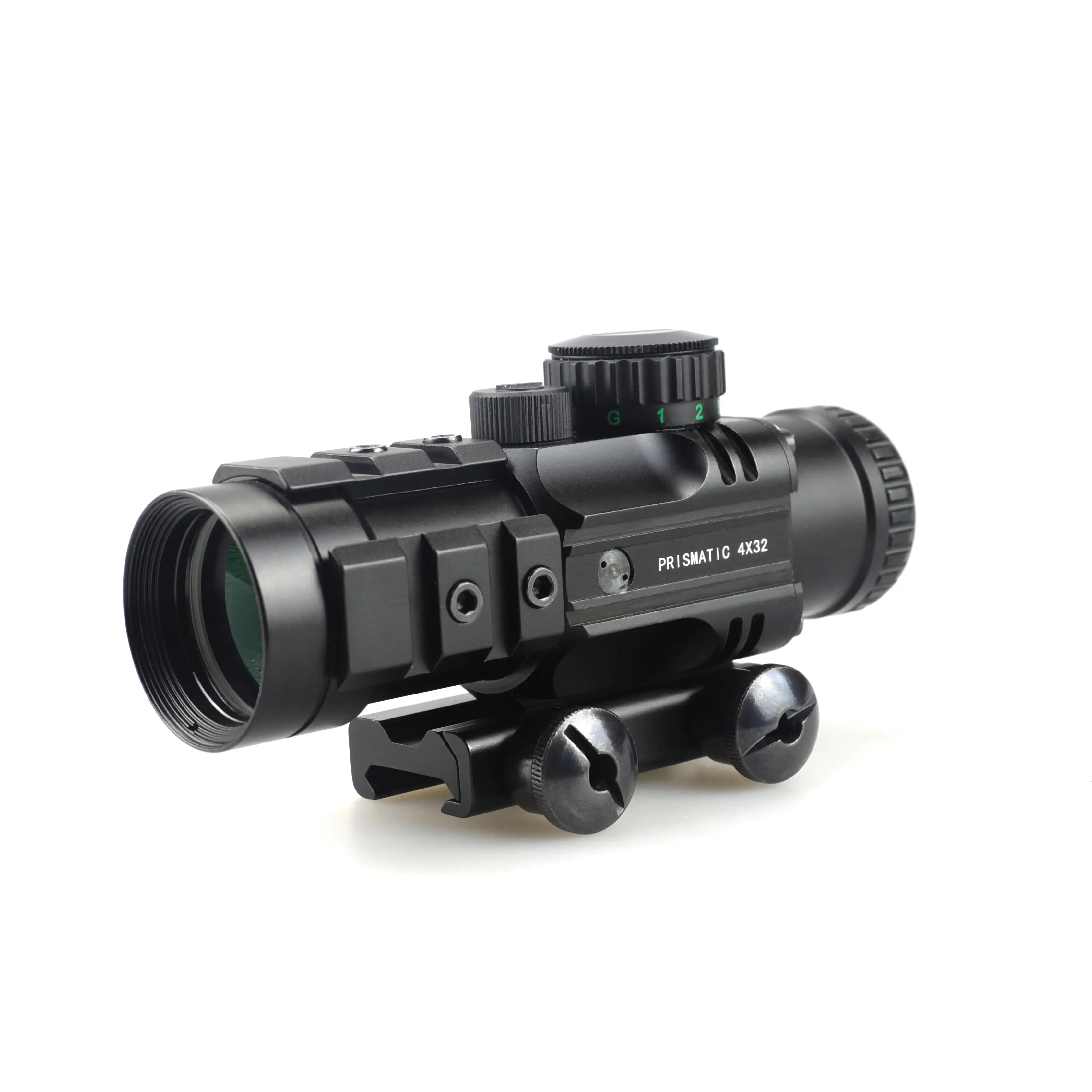 Spike Optics 4x32 FMC Green Prism Scope Red Green Blue Tri-Illuminated ...