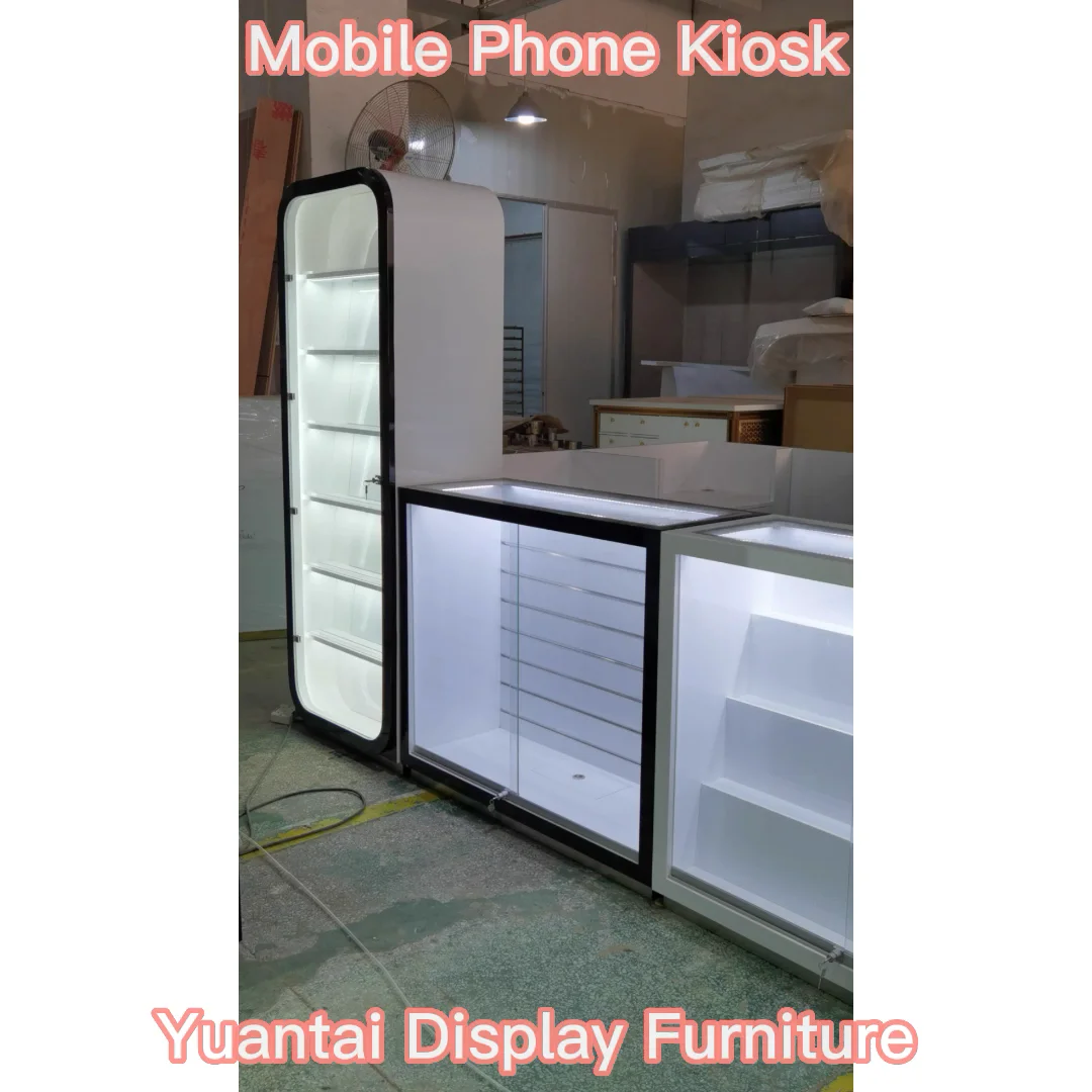 Wood Display Table Stand For Mobile Phone Store,Laptop Shop Interior ...