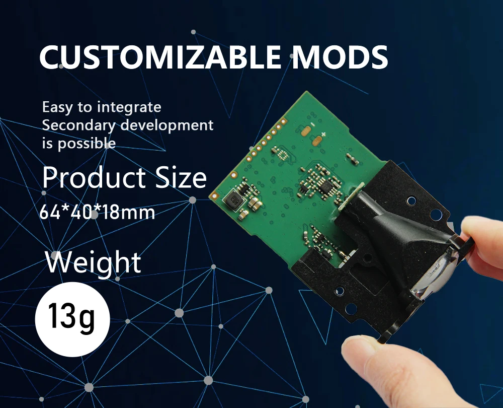 150m RS232 Laser Distance Meter Module Serial Laser Height Measurement ...