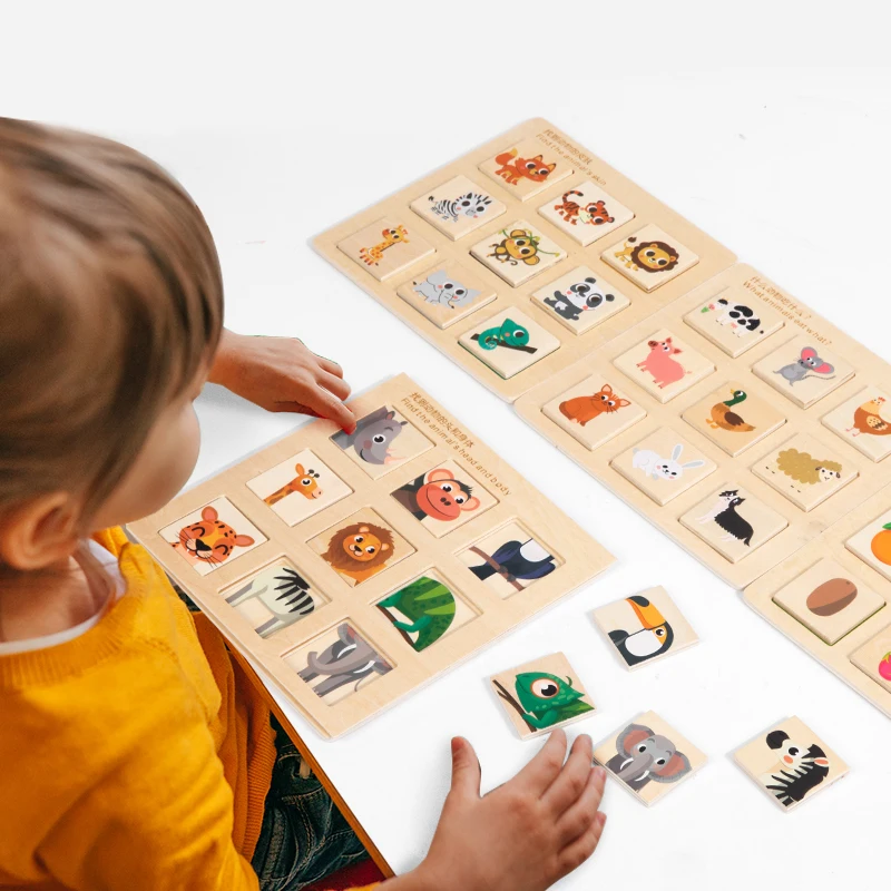 Educational Wooden Puzzle & Matching Game Toy For Ages 2+ - Oem