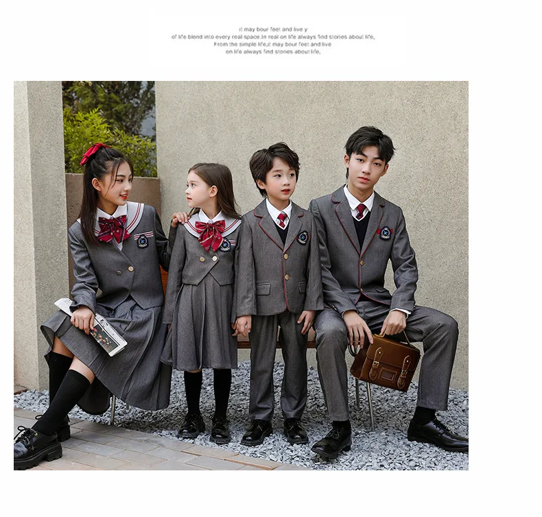Wholesale Custom Formal School Uniforms Kindergarten Boys Girls Suits ...