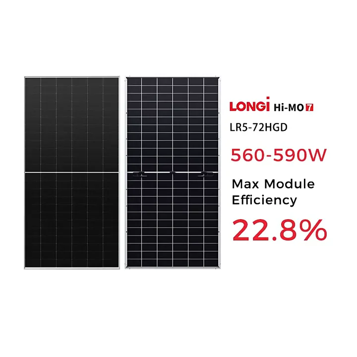 Longi 575w 580w 585w 590w N Type Mono Bifacial Longi Hi-mo 7 Solar ...