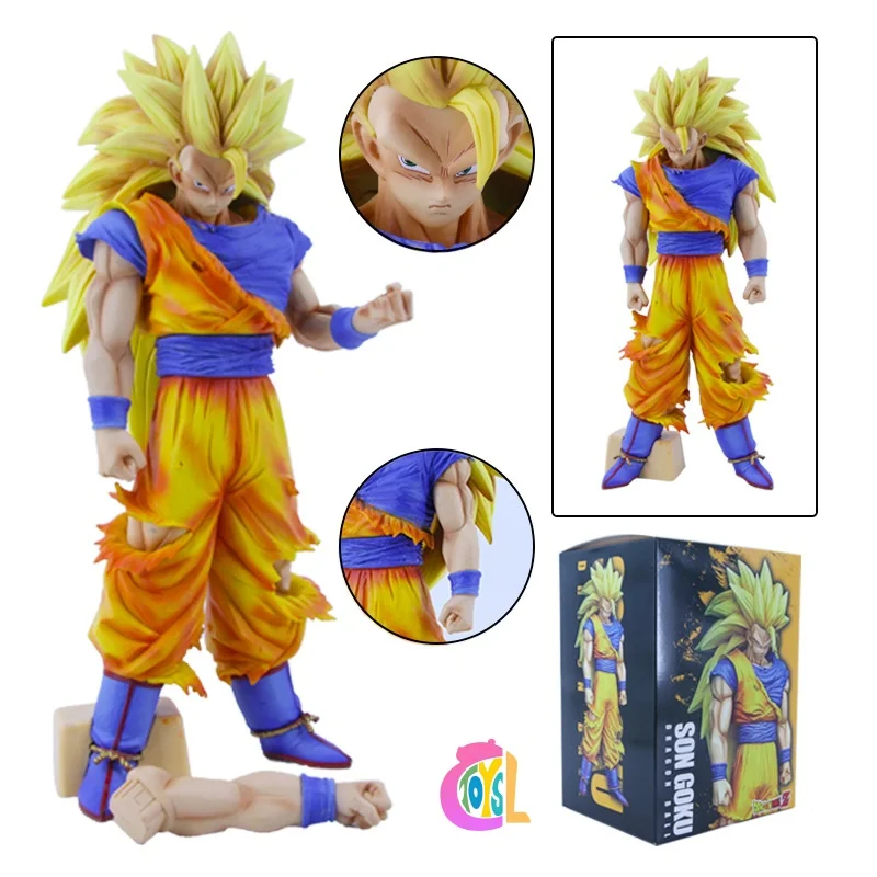 31cm Goku Super Saiyan Pvc Anime Figure Dbz Replaceable Arms Model ...