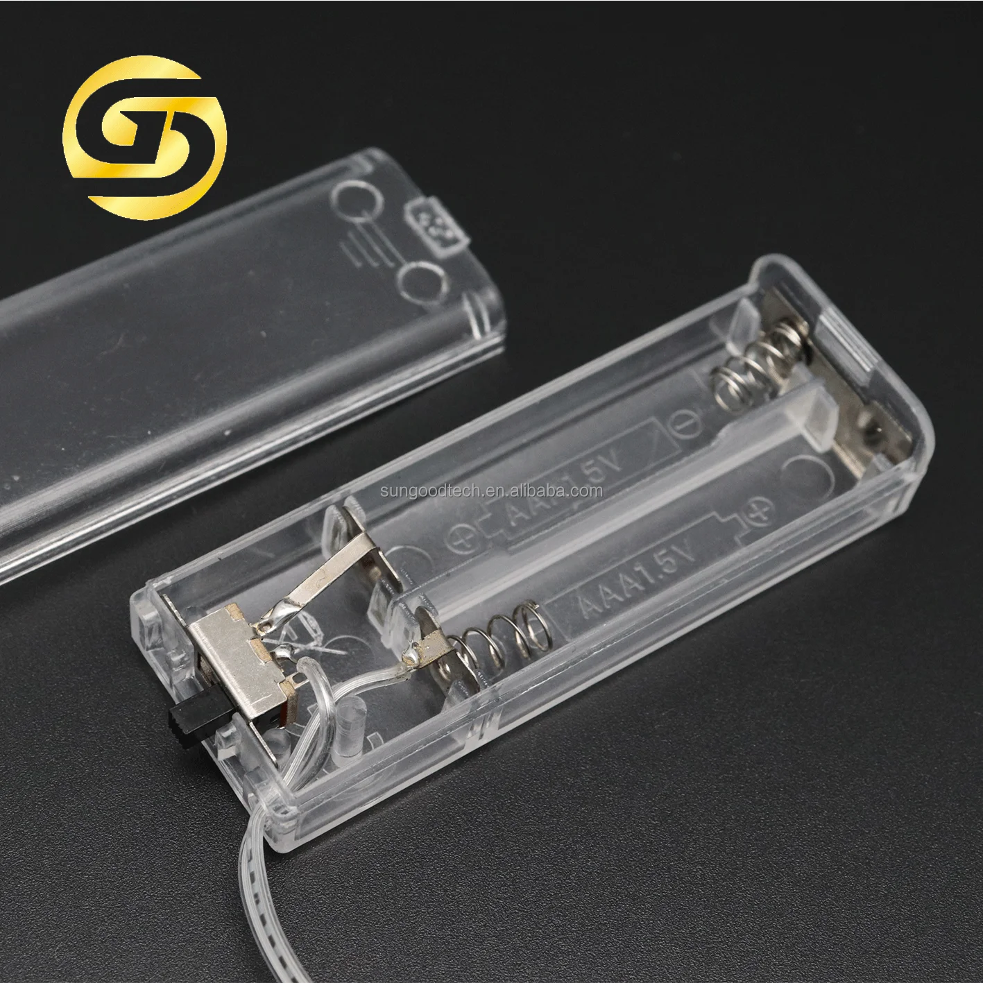 AAA Battery Holder With Cover ON/OFF Switch PH 2.0mm Connector 2xAAA ...