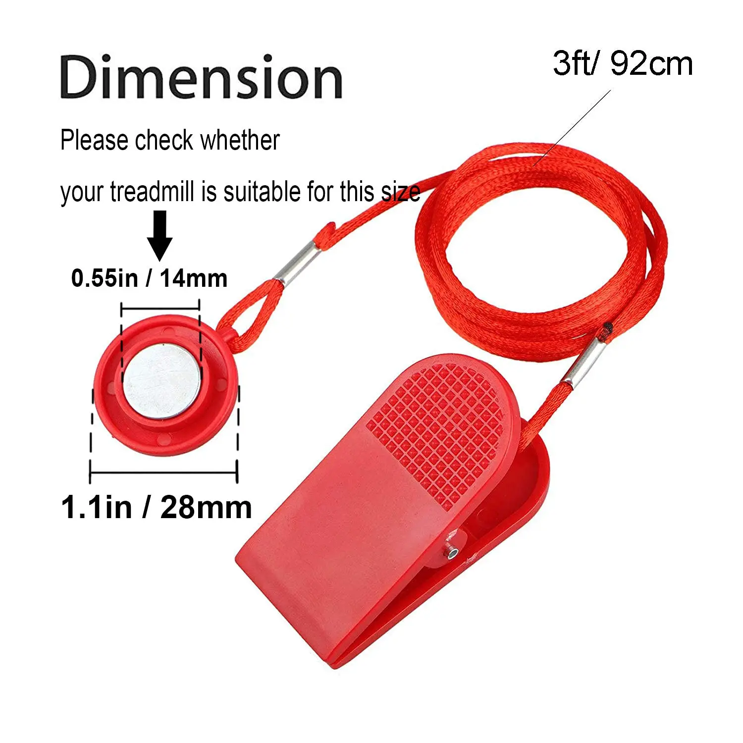 Universal Treadmill Magnet Security Lock Magnetic Start Key Treadmill ...