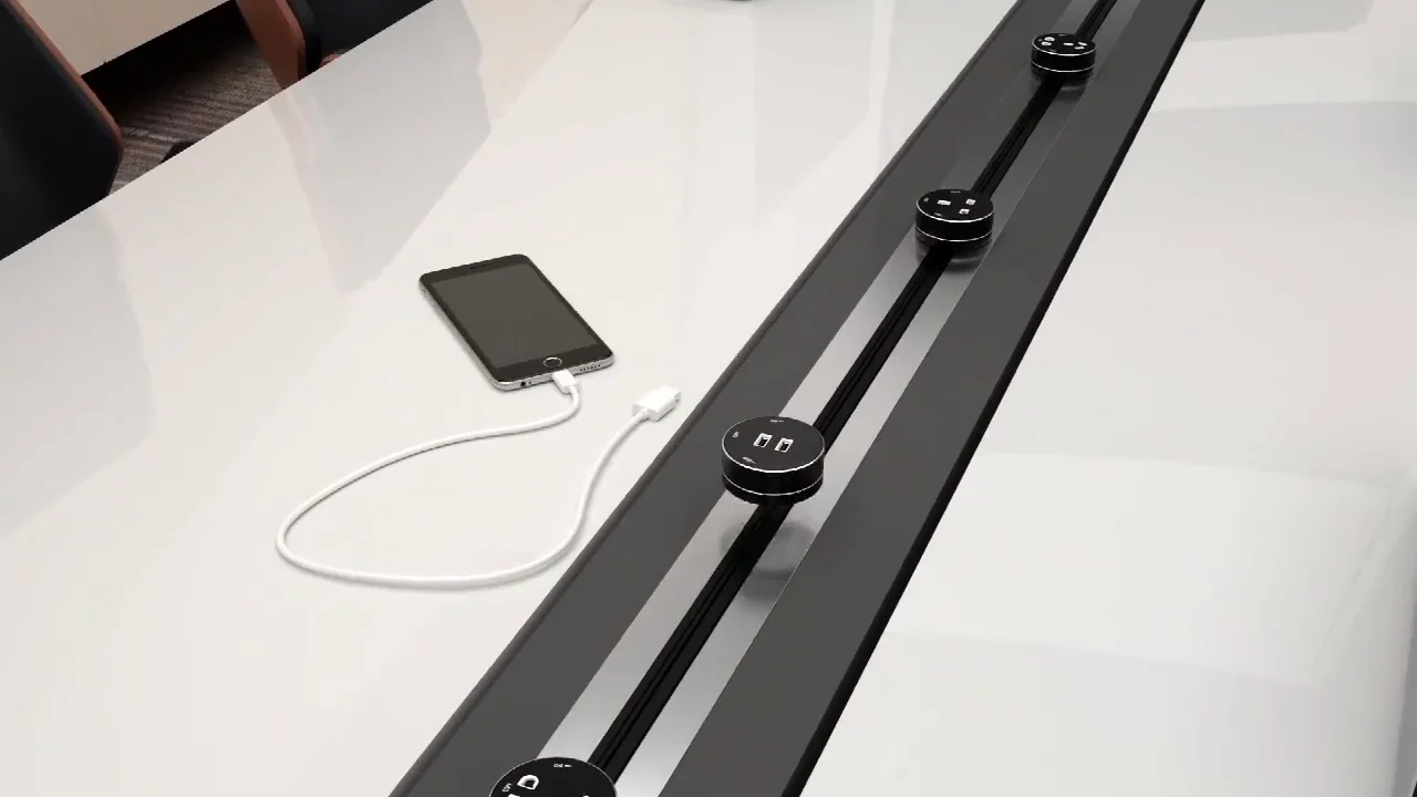 Removable Power Rail Track Socket Adapters System Three Hole Track Type