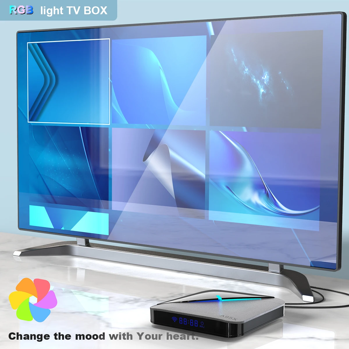 OEM Android TV Box HD 4K Bluetooth 5 A95XF3 Air 2.4G 5G Wifi Set Top Box TV