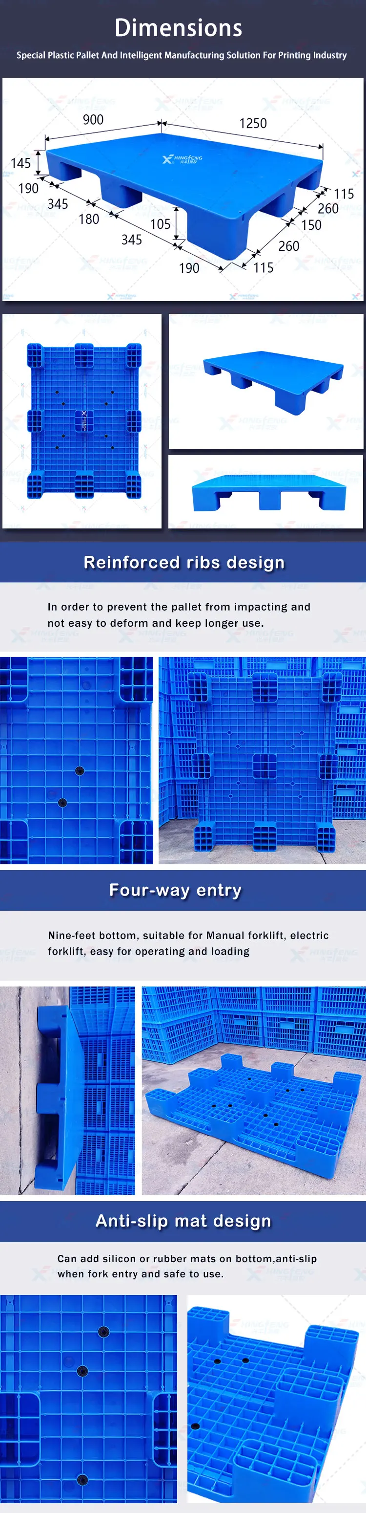Durable Plastic Pallets - Ideal for Storage & Transportation