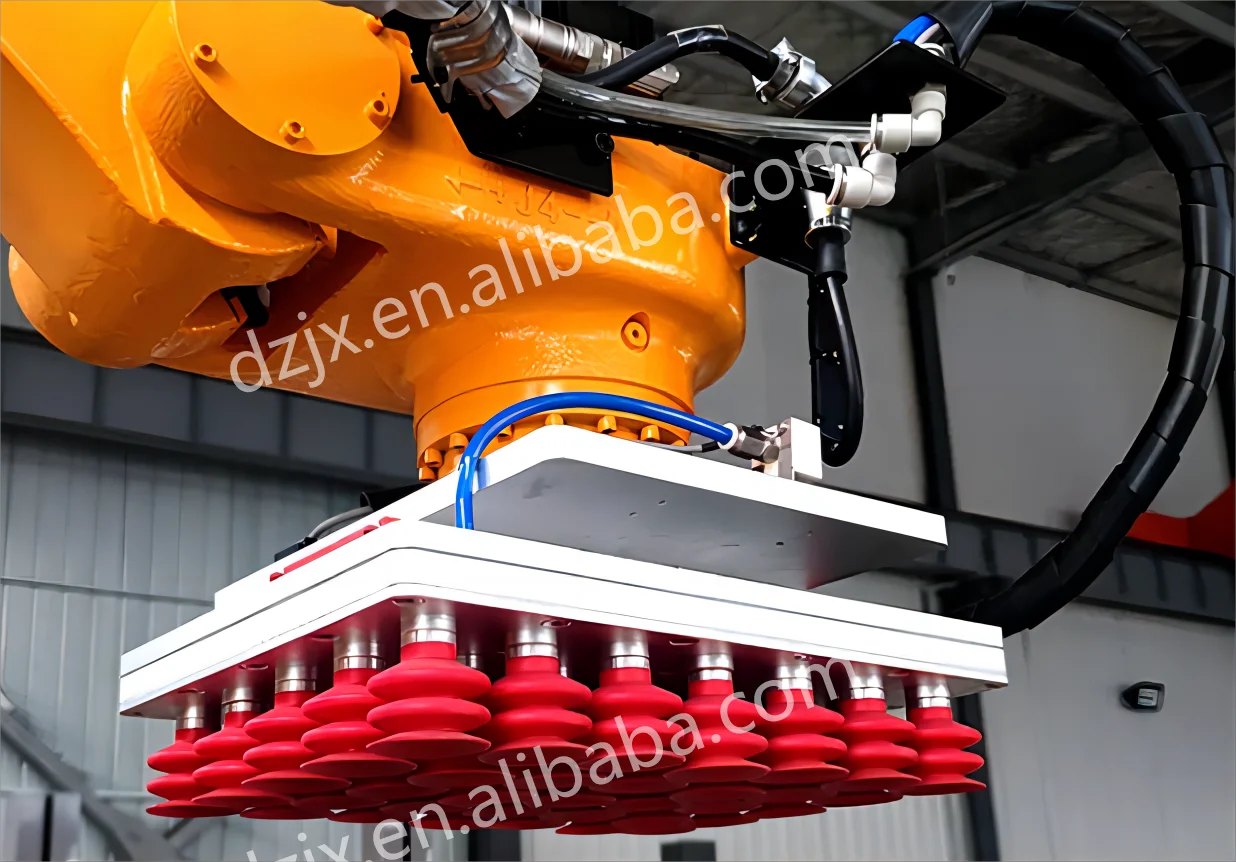 Dzjx 15 Kg 25kg Bag Automatic Robot Palletizer 4 Axis Auto Bags Suction Cap Palletizing Robot ...