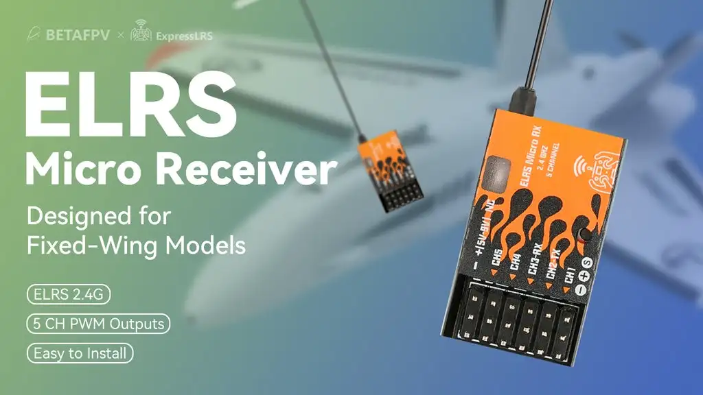 BetaFPV ELRS Micro Receiver PWM CRSF 2.4GHz 5V 9V for RC Drone Fixed ...