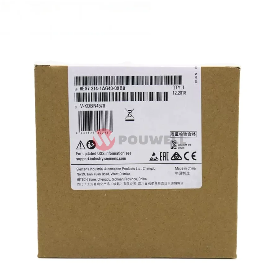 原装可编程逻辑控制器西门子simatic S7-1200中央处理器1214c模块6es7214-1ag40-0xb0 - Buy 西门子 ...