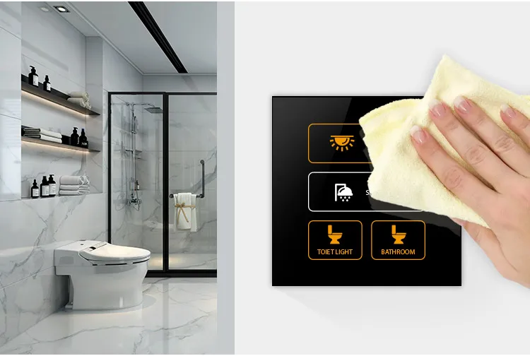 Hotel Touch Screen Smart Wall Switch - RS485 Modbus Panel