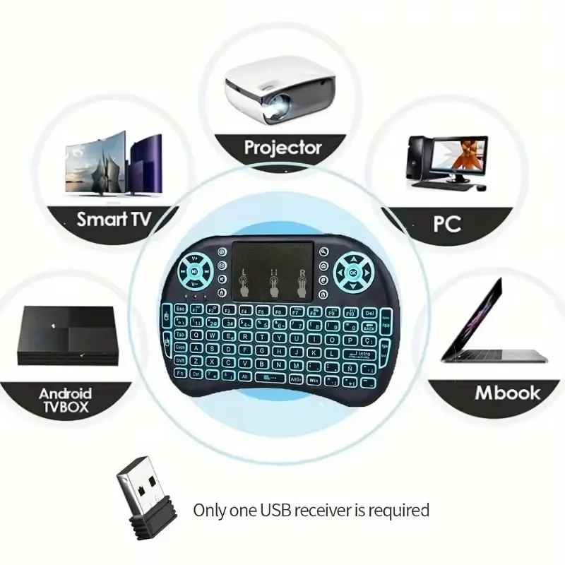 Mini Keyboard I8 - Wireless Remote Control with Backlights
