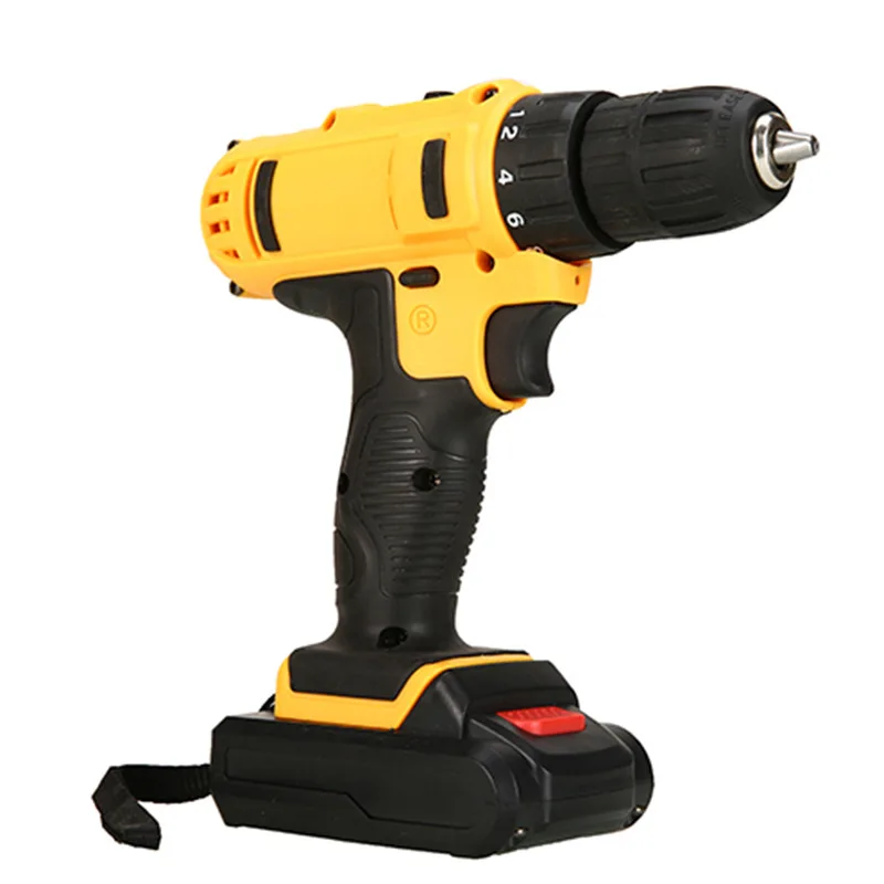 Yellow High Torque Portable Cordless Drill Set - 36V Power Tools