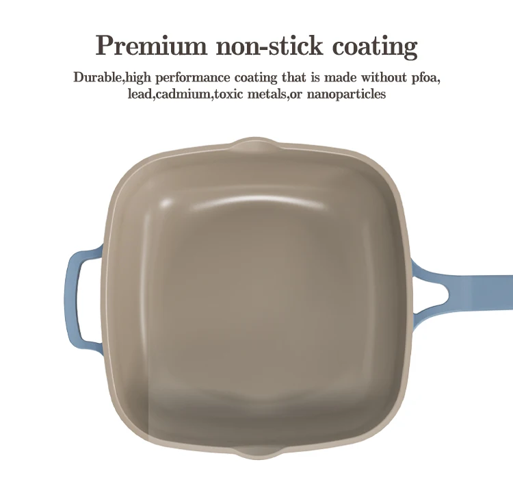Cast Aluminum Square Non Stick All-in-one Deep Fry Pan - Buy Non Stick ...