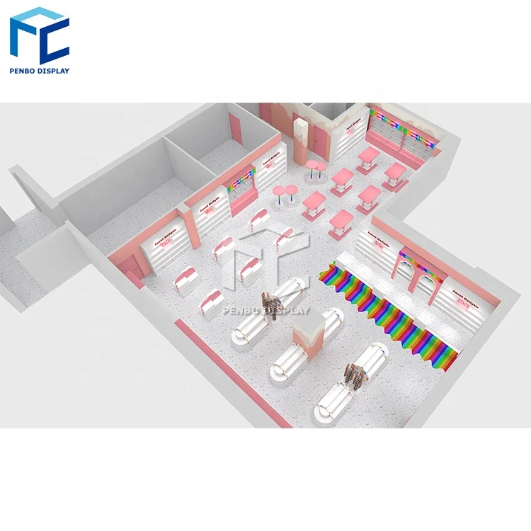 Shop Our Factory Candy Shop Interior Design - Wooden Display Racks