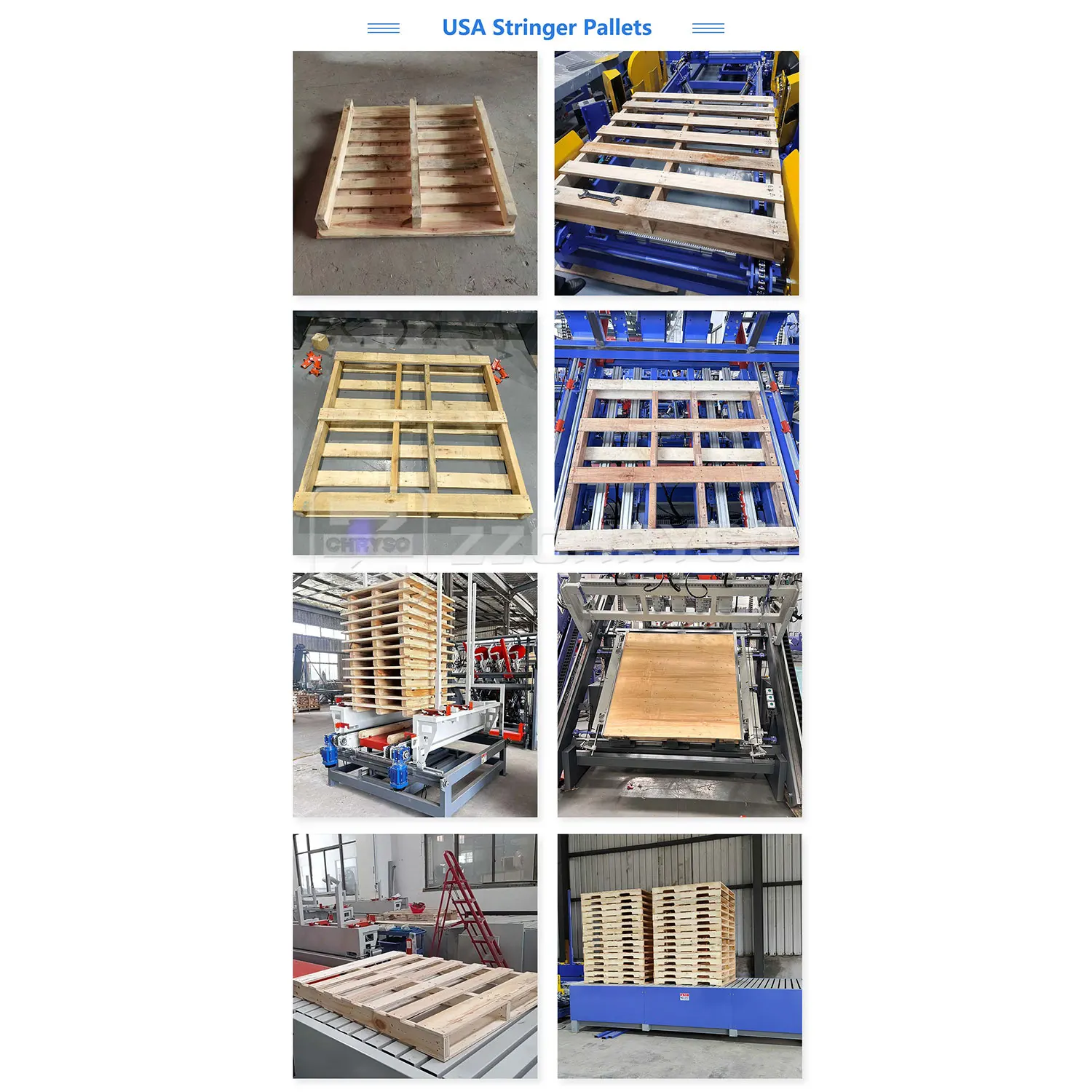 Wood Pallet Production Line Semiautomatic Pallet Nailing Machines 1200 ...