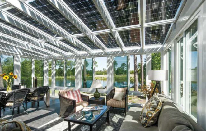 Solar Energy System Modern Outdoor Sunrooms With Motorized Features ...