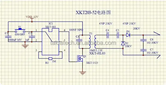 Taidacent High Power Pulse Discharge - 5V to 20KV Module