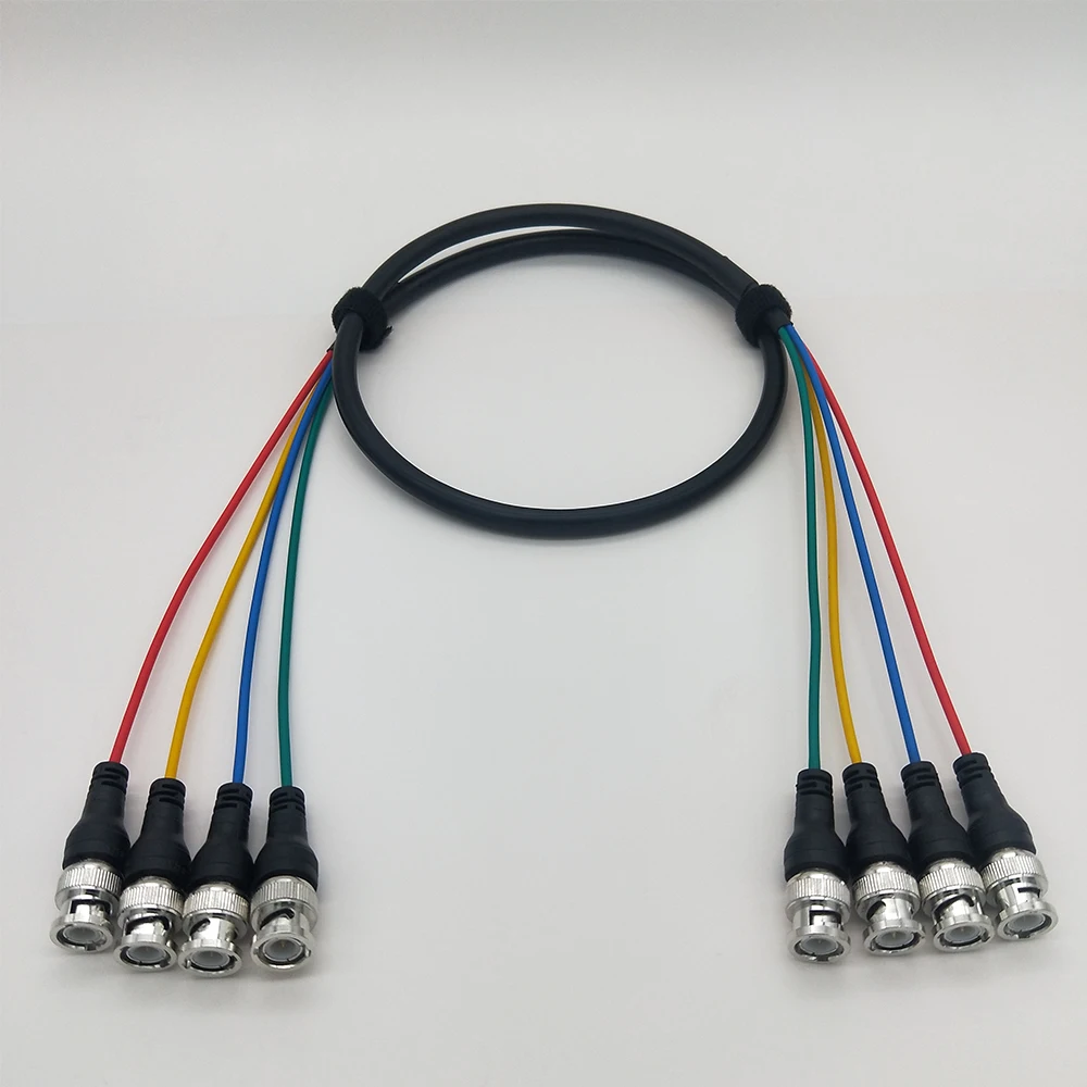 RGB Multicore Coaxial Cable - 1m Length with BNC Connectors