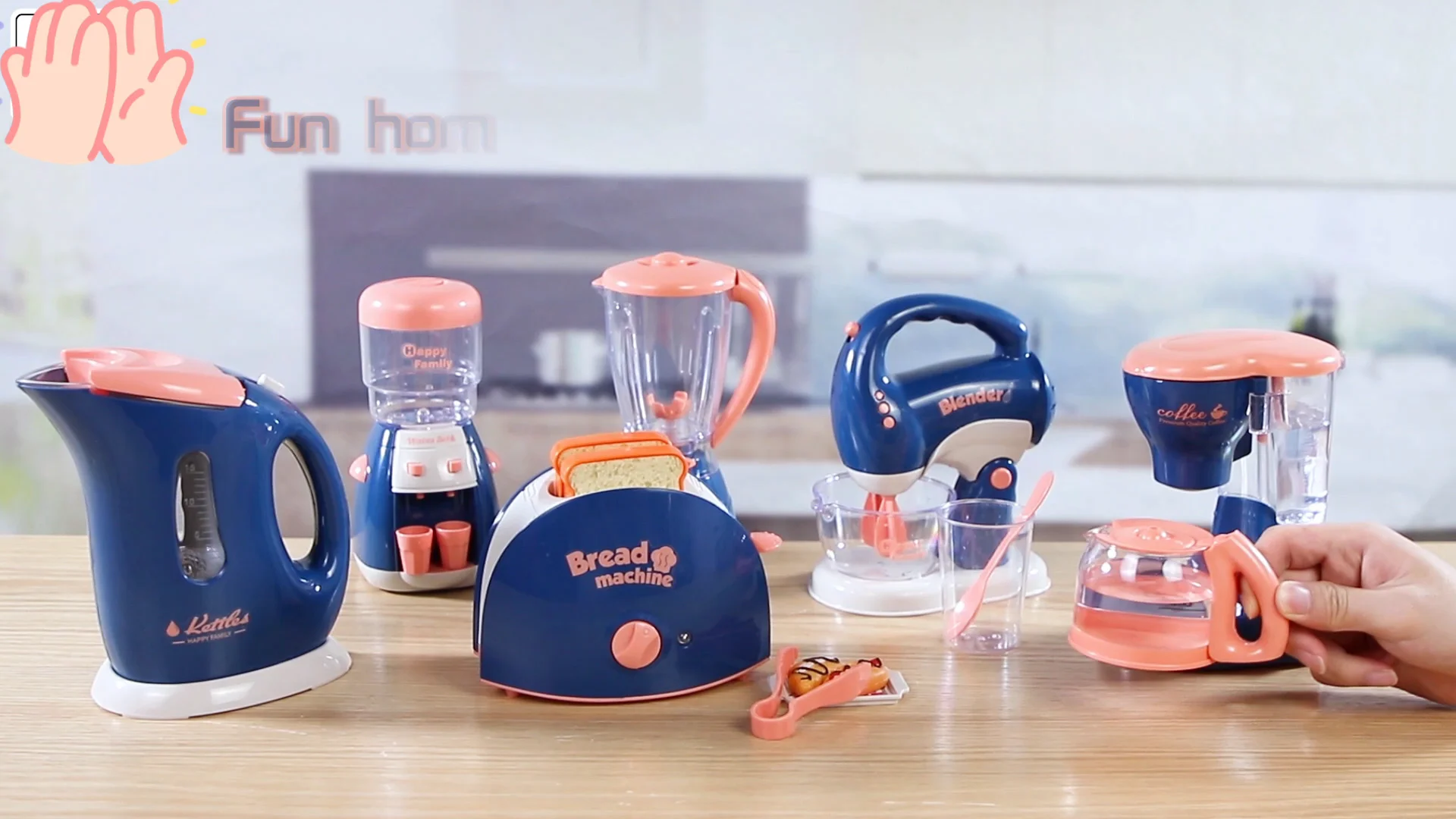 Electric Kitchen Appliances Toy Kids Mini Kitchen Pretend Play Toy With ...