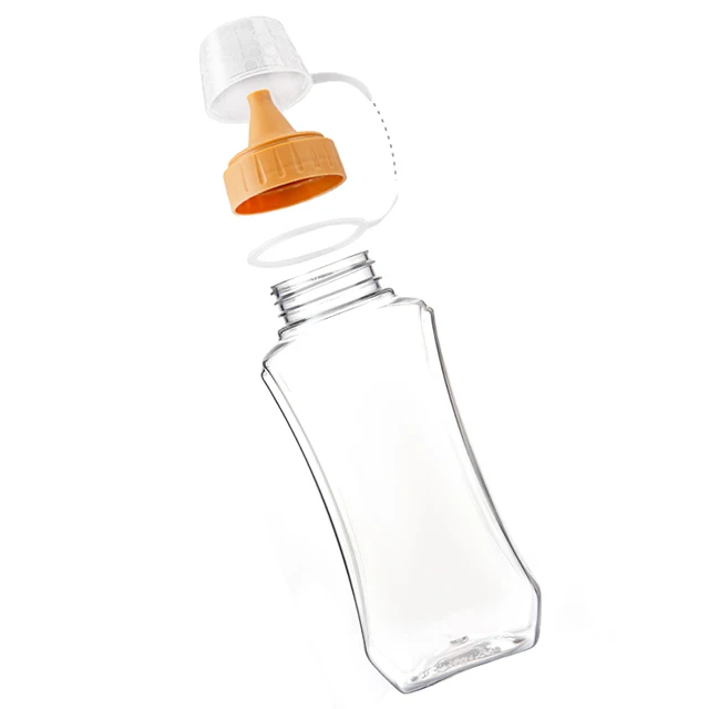 Customized Labeled 500g Pet Empty Syrup Plastic Bottle Plastic Squeeze ...