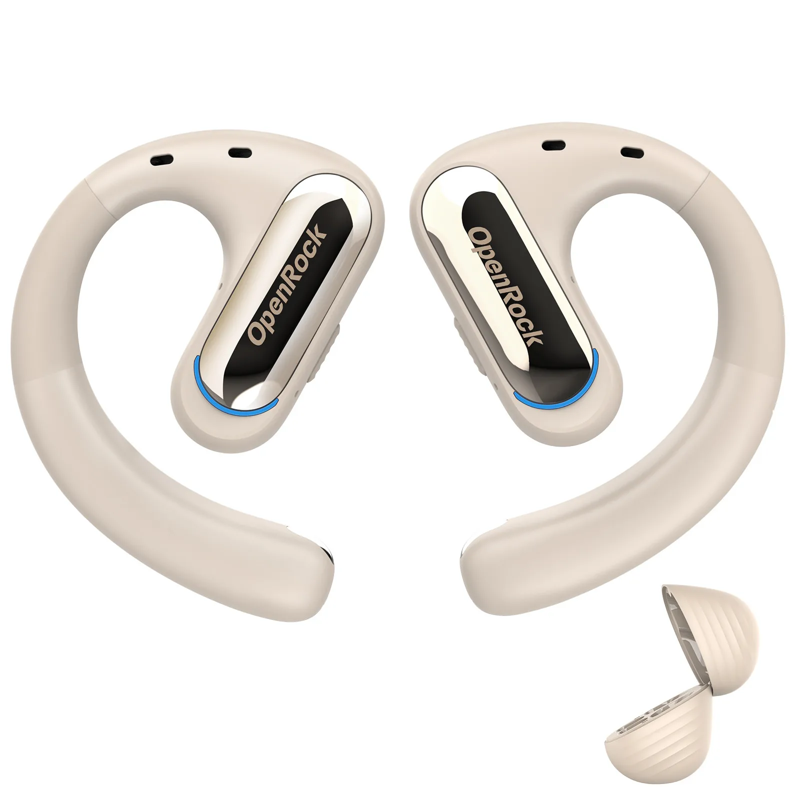 Openrock Pro Beige Wireless TWS OWS Earphone 19hs 46hs
