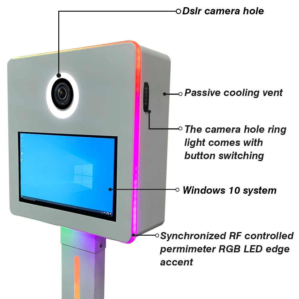 Glam Bot Digital Camera LED Open Air Photobooth DSLR