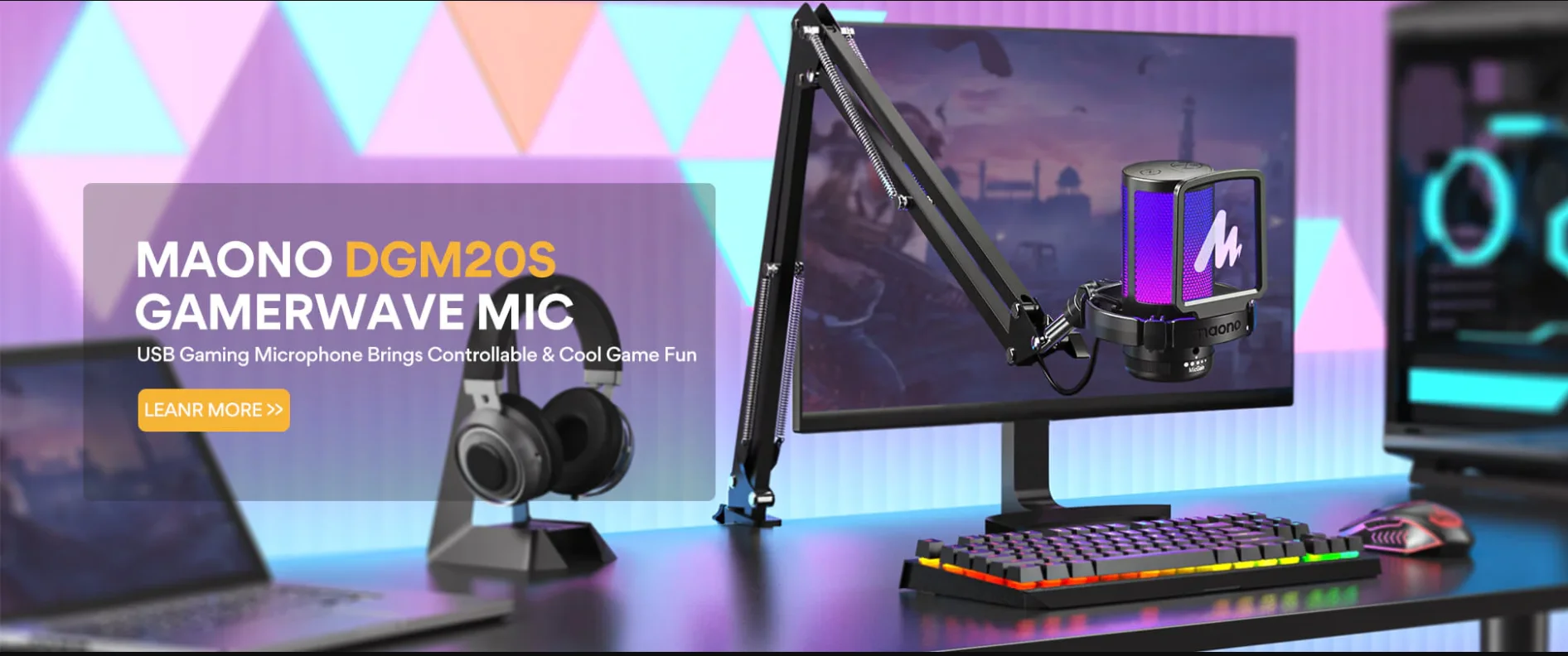 Maono DGM20S - Professional Gaming Microphone for Live Streaming