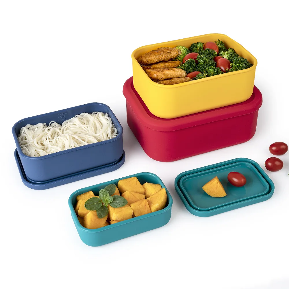 250ml Silicone Round Lunch Box Dispenser Silicon Baby Puree Fresh Food ...