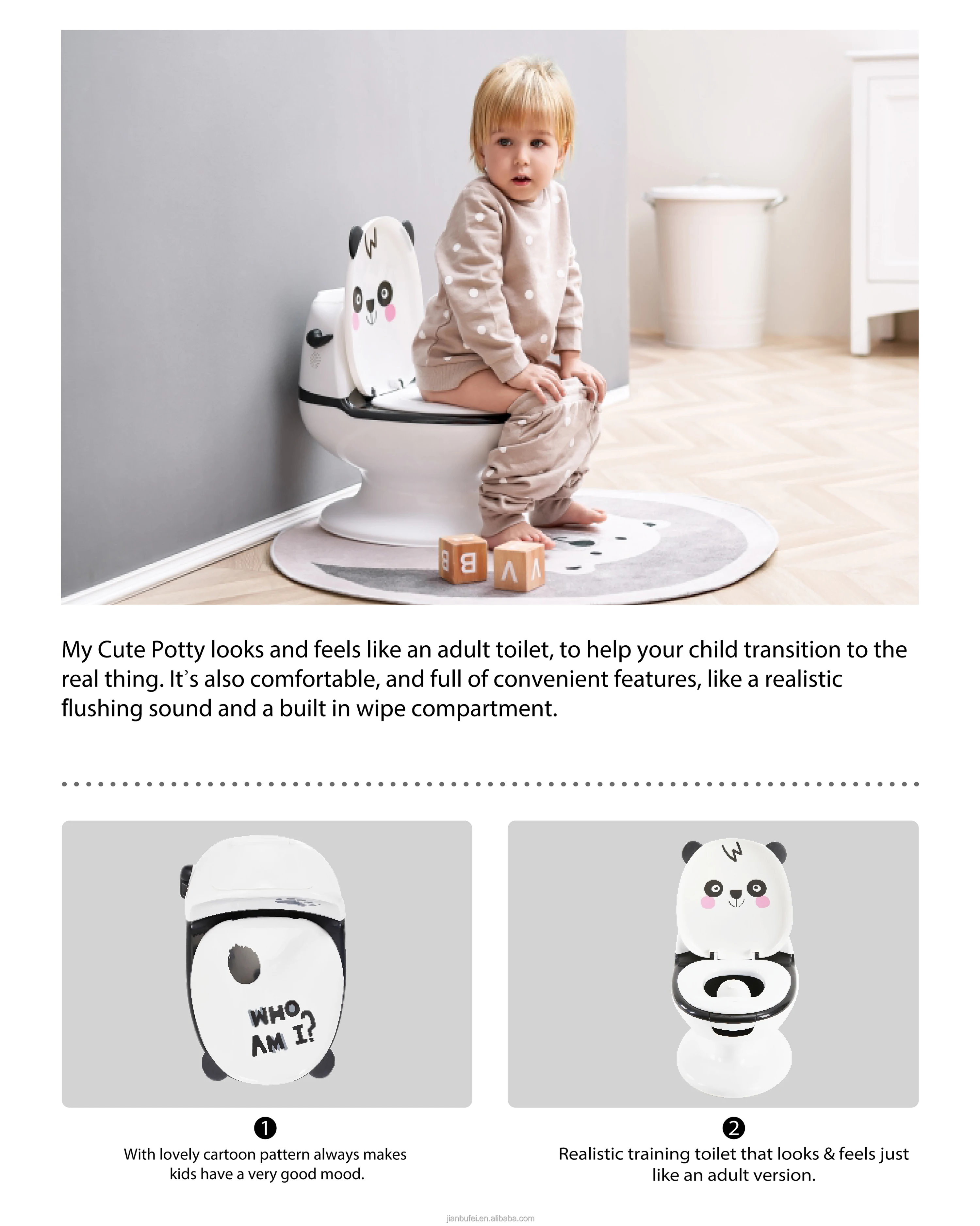 Cute Design Koala Baby Toilet Pp Plastic Potty Training Seat Cat Baby Learning Potty With Music ...