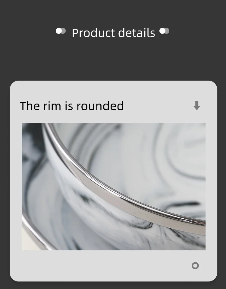 Gold Silver Rim Porcelain Crockery Marble Plate Set High Quality Luxury ...