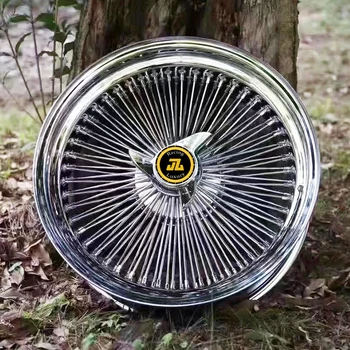 20 22 24 26 Inch Spoke Wire Wheels Gold/silver 100 144 Spokes Knock Off ...